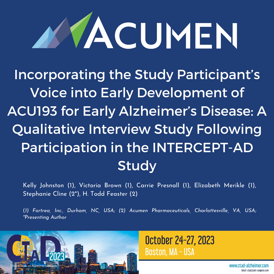 Exit Interview | Acumen Pharmaceuticals